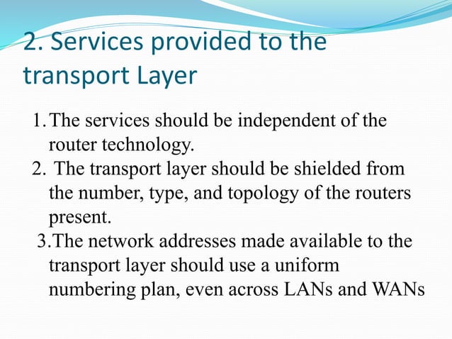 Network Layer design Issues.pptx | Computer Networking | Computing