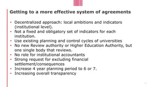 Performance Agreements in Higher Education in the Netherlands | PDF