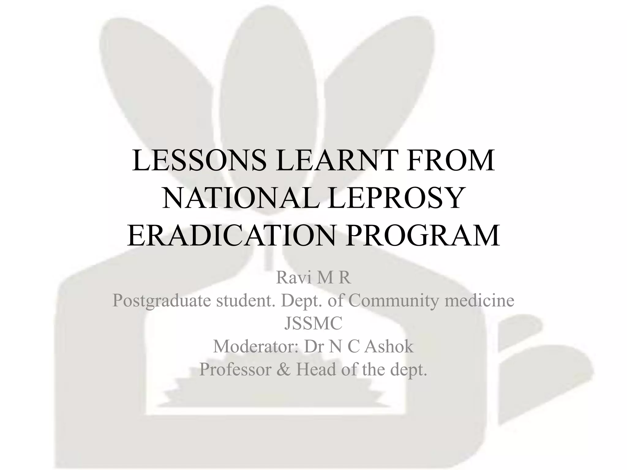 Lessons learnt from NLEP | PPT