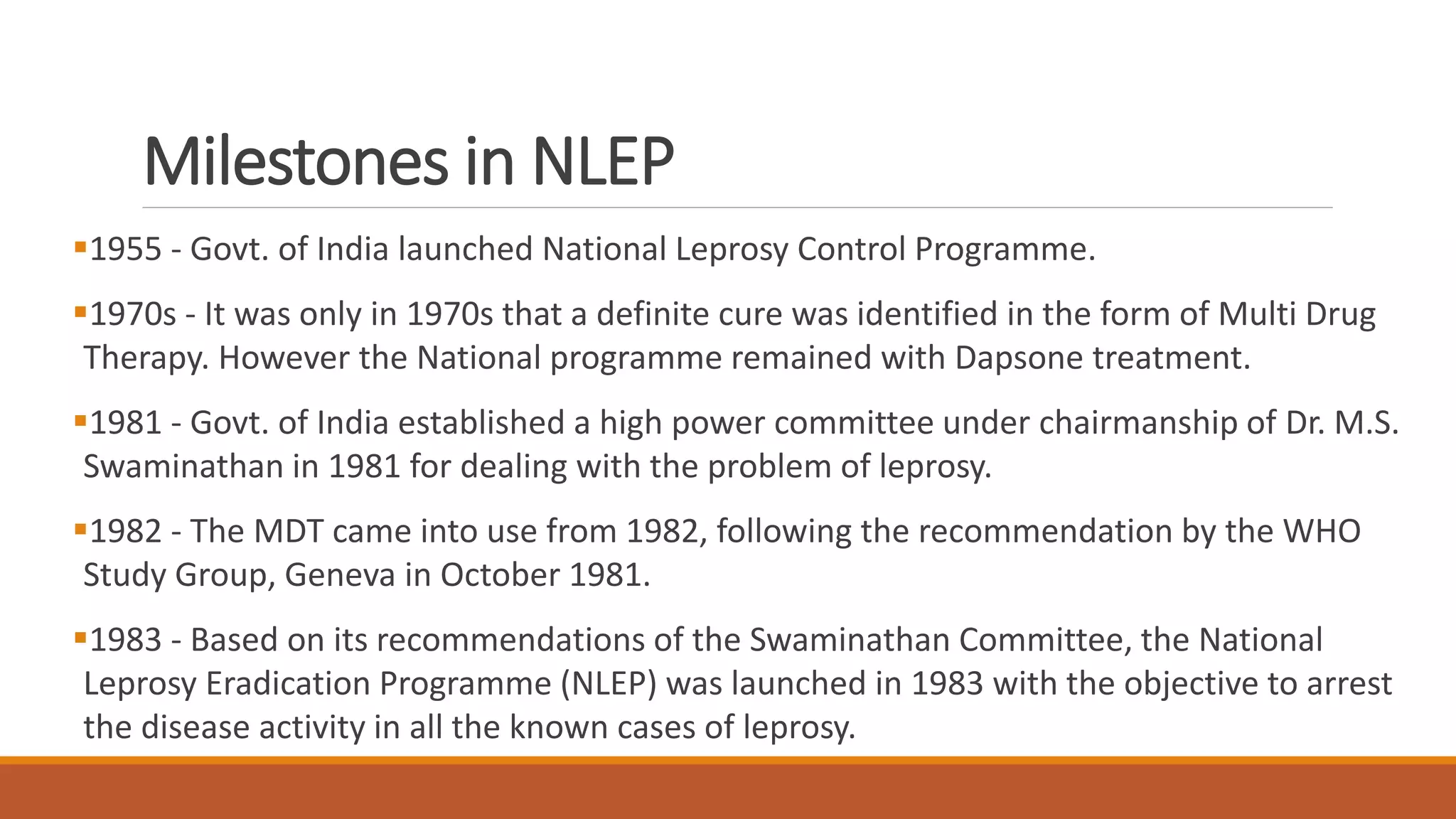 National Leprosy Eradication Programme | PPTX