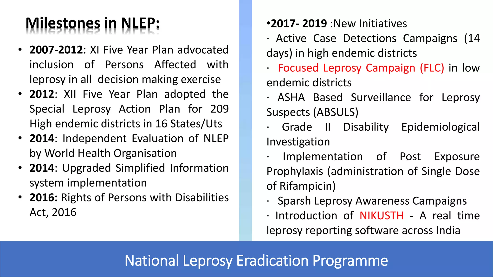 National Leprosy Eradication Programme (NLEP) | PPTX