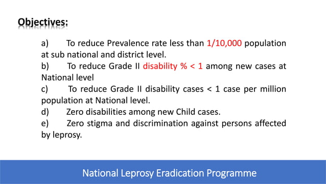 National Leprosy Eradication Programme (NLEP) | PPTX