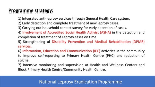 National Leprosy Eradication Programme (NLEP) | PPTX