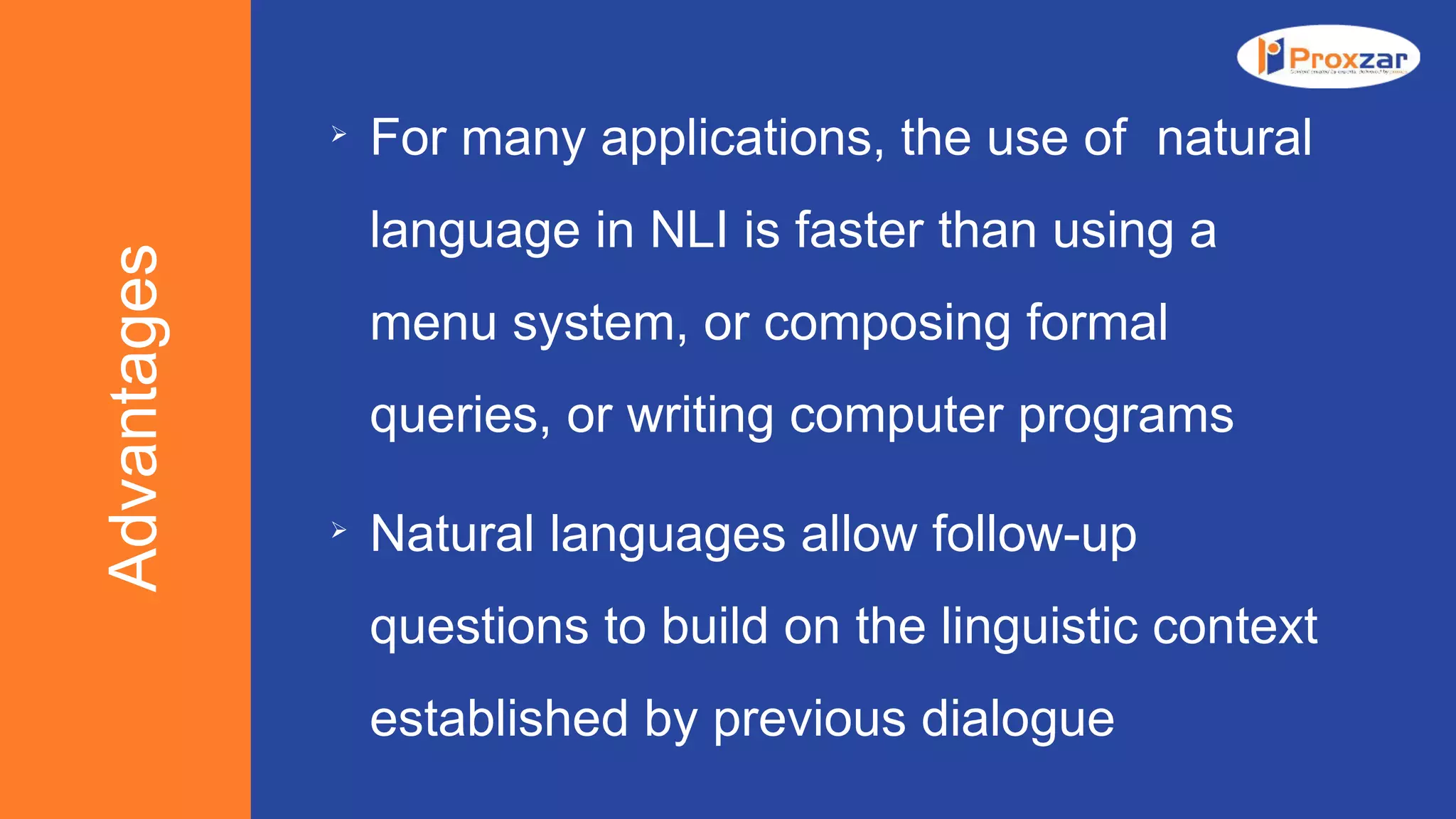 Natural Language Interface: Advantages & Dis-Advantages | PDF
