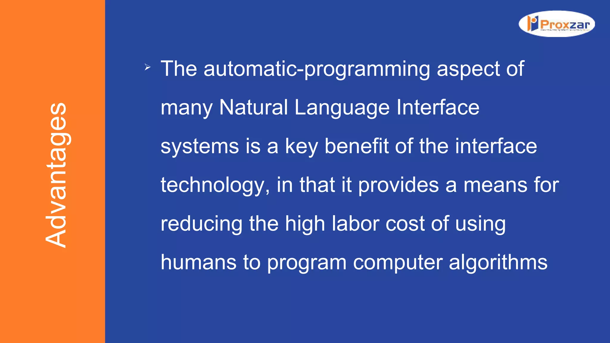 Natural Language Interface: Advantages & Dis-Advantages | PDF