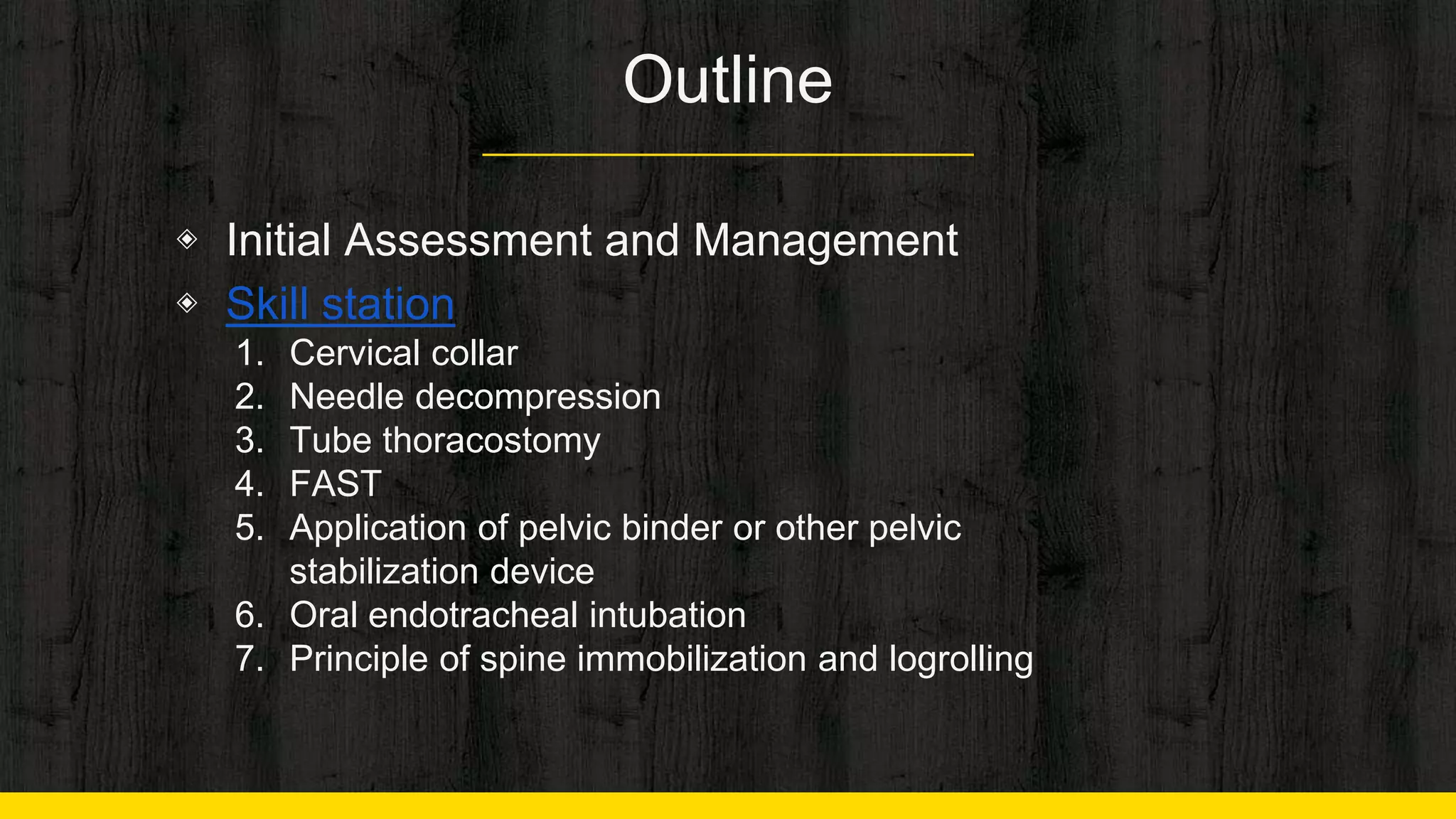 Initial Assessment and Management for Trauma | PPTX