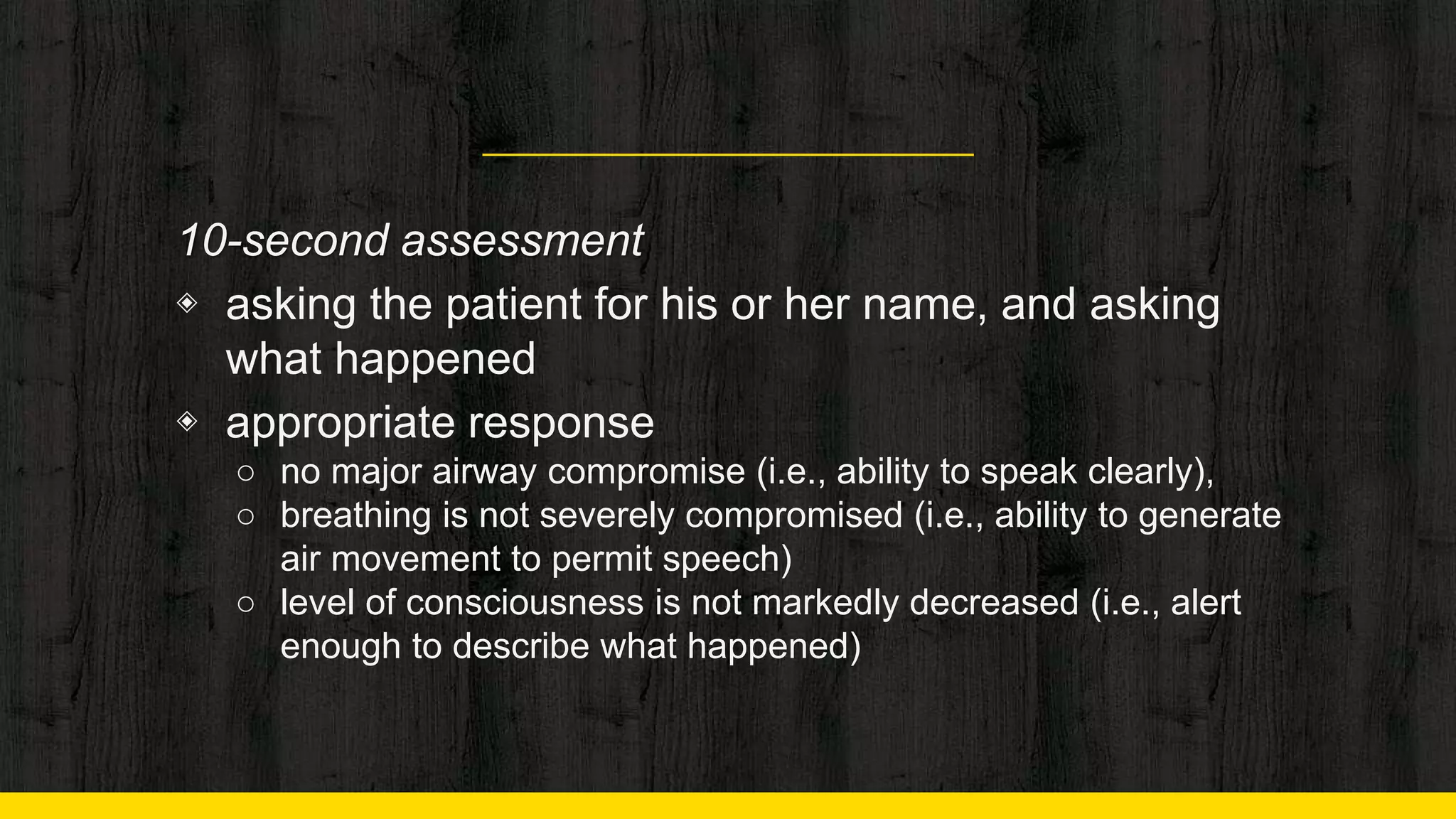 Initial Assessment and Management for Trauma | PPTX