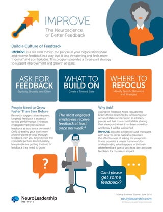 IMPROVE- The Neuroscience of Better Feedback | PDF