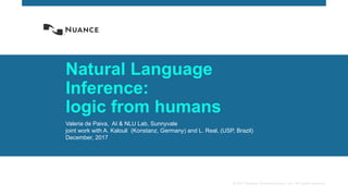Natural Language Inference: Logic from Humans | PPT