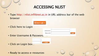 Nlist user education programme | PPTX