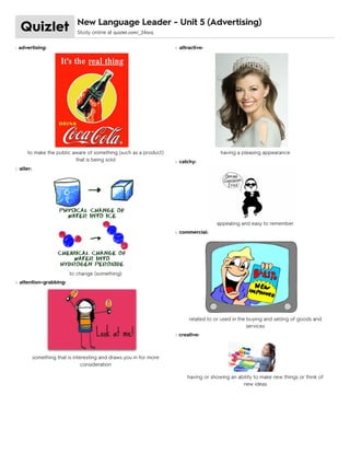 Nll unit 5 vocabulary advertising | PDF
