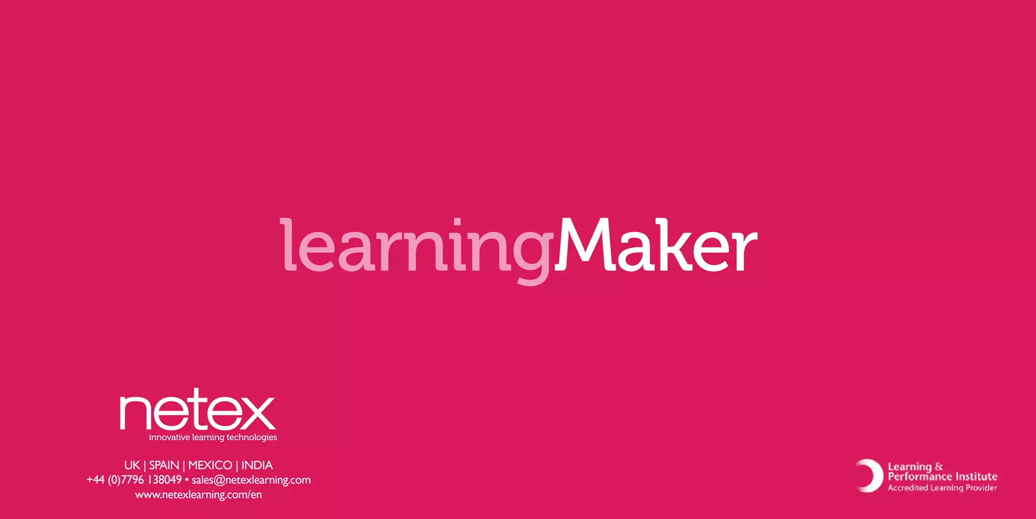 Netex learningMaker | Authoring tool for HTML5 e-learning content [EN] | PPT