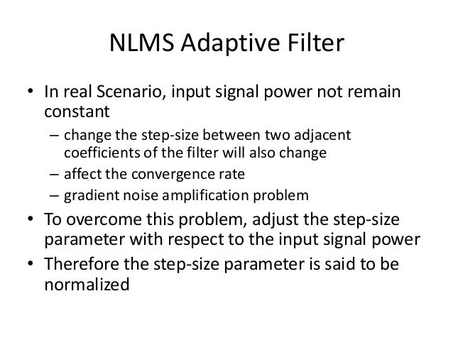 Nlms Algorithm For Adaptive Filter 6328