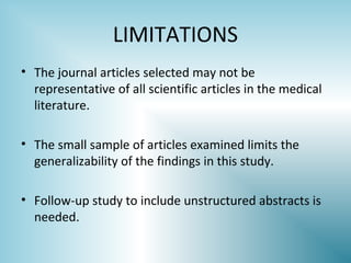 Comparing data accuracy between structured abstracts and full-text ...