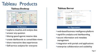 Tableau product overview 10.3 | PDF