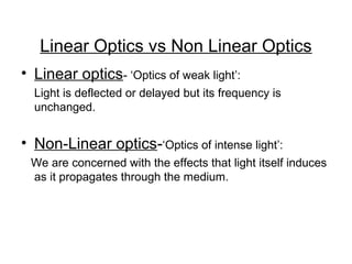 Nonlinear Optical Materials | PPT