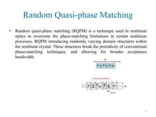 Second Harmonic Generation Non linear optics | PPTX