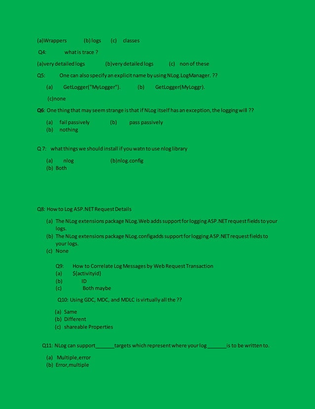 Use of Nlog library in c# | PDF Use of Nlog library in c# | PDF