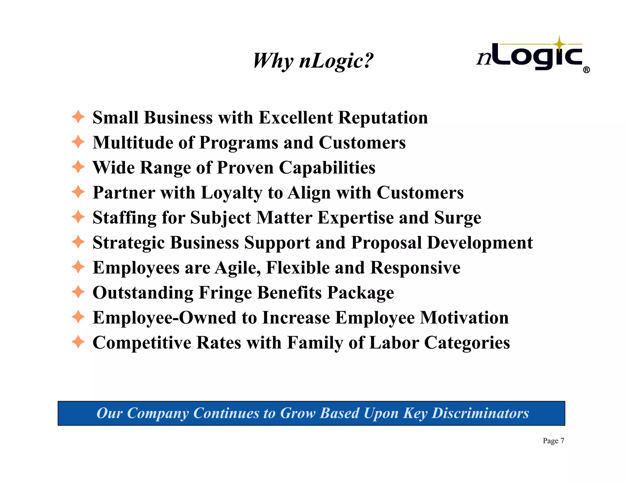 nLogic Capabilities Briefing | PPT | Free Download