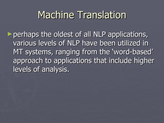 Introduction to Natural Language Processing | PPT