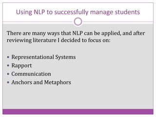 Neuro Linguistic Programming | PPTX