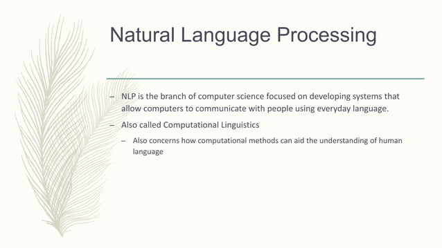Natural Language Processing in AI | PPTX