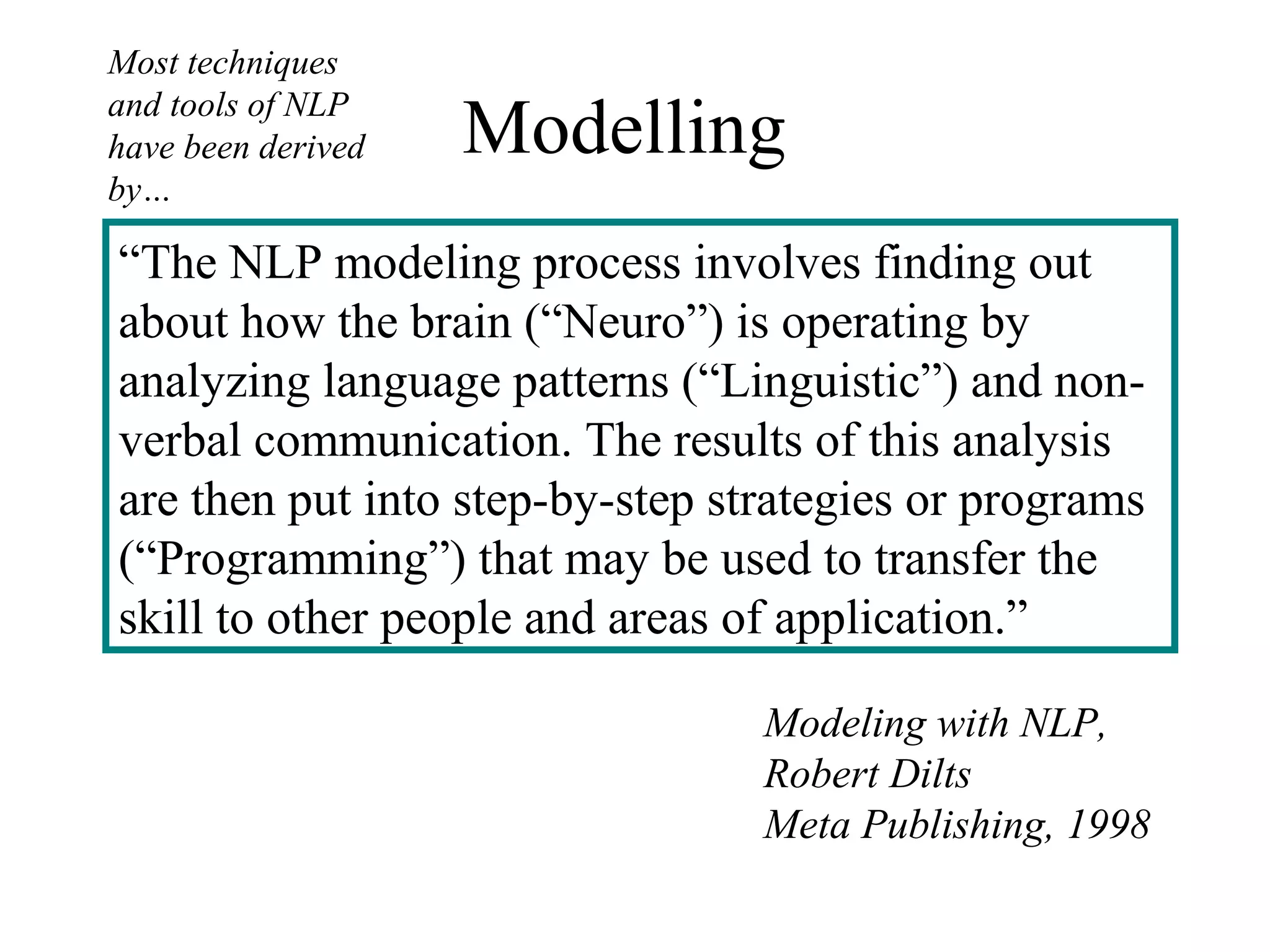 Neuro Linguistic Programming (artificial intelligence) | PPT
