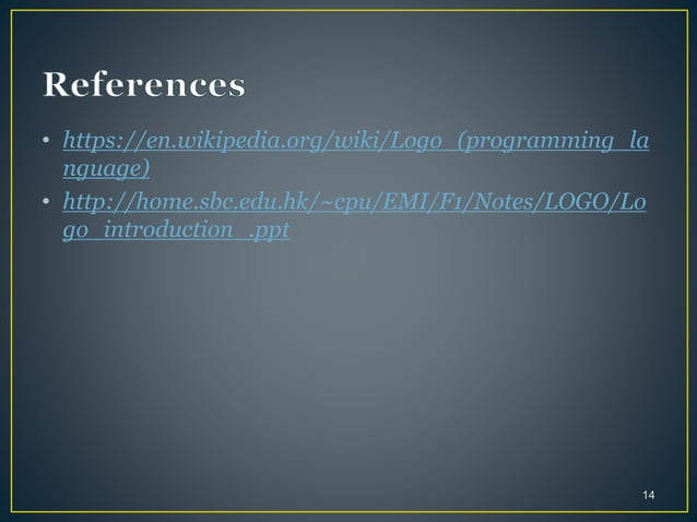 Logo Programming language | PPTX | Programming Languages | Computing