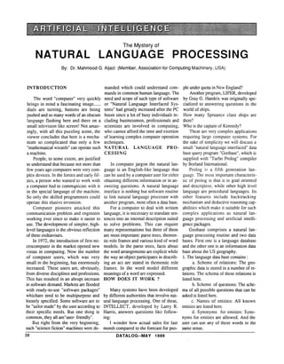 The Mystery of Natural Language Processing | PDF | Databases | Computer Software and Applications