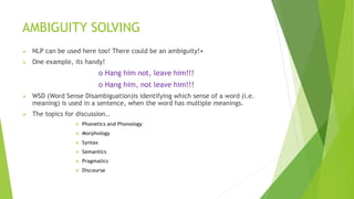 Natural Language Processing (NLP) | PPTX