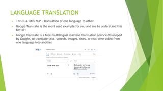 Natural Language Processing (NLP) | PPTX | Artificial Intelligence | Technology & Computing
