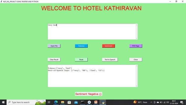 nlp based python project using tkinter and machine learning .pptx