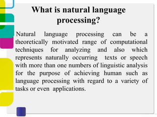 natural language processing help at myassignmenthelp.net