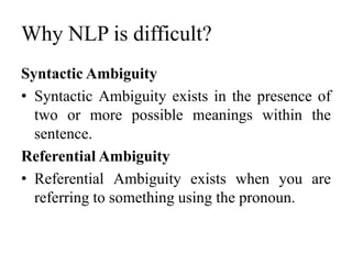NLP slides introduction, a basic introduction and application | PPT