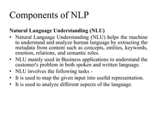 NLP slides introduction, a basic introduction and application | PPT