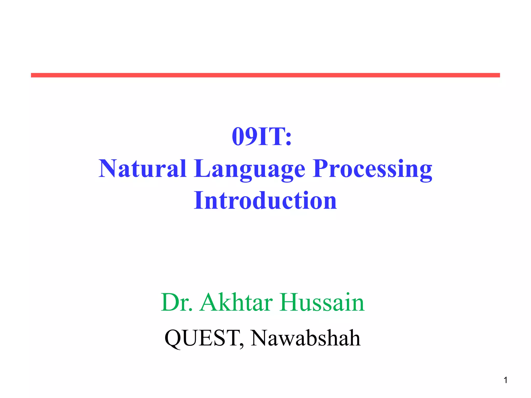 Natural Language Processing | PPT