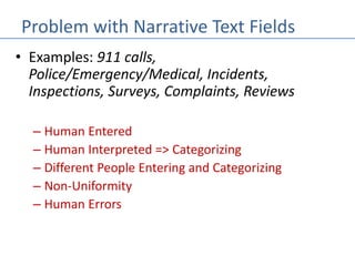 Natural Language Provessing - Handling Narrarive Fields in Datasets for ...