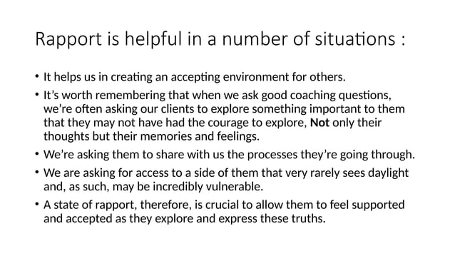 NLP- Rapport Building (LCOO).pptx******** | PPTX | Mental Health ...