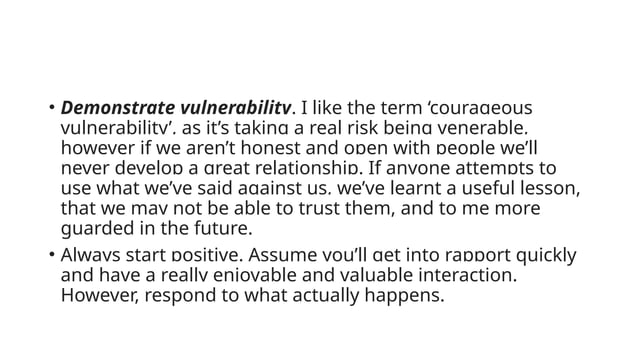 NLP- Rapport Building (LCOO).pptx******** | PPTX | Mental Health ...