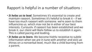 NLP- Rapport Building (LCOO).pptx******** | PPTX