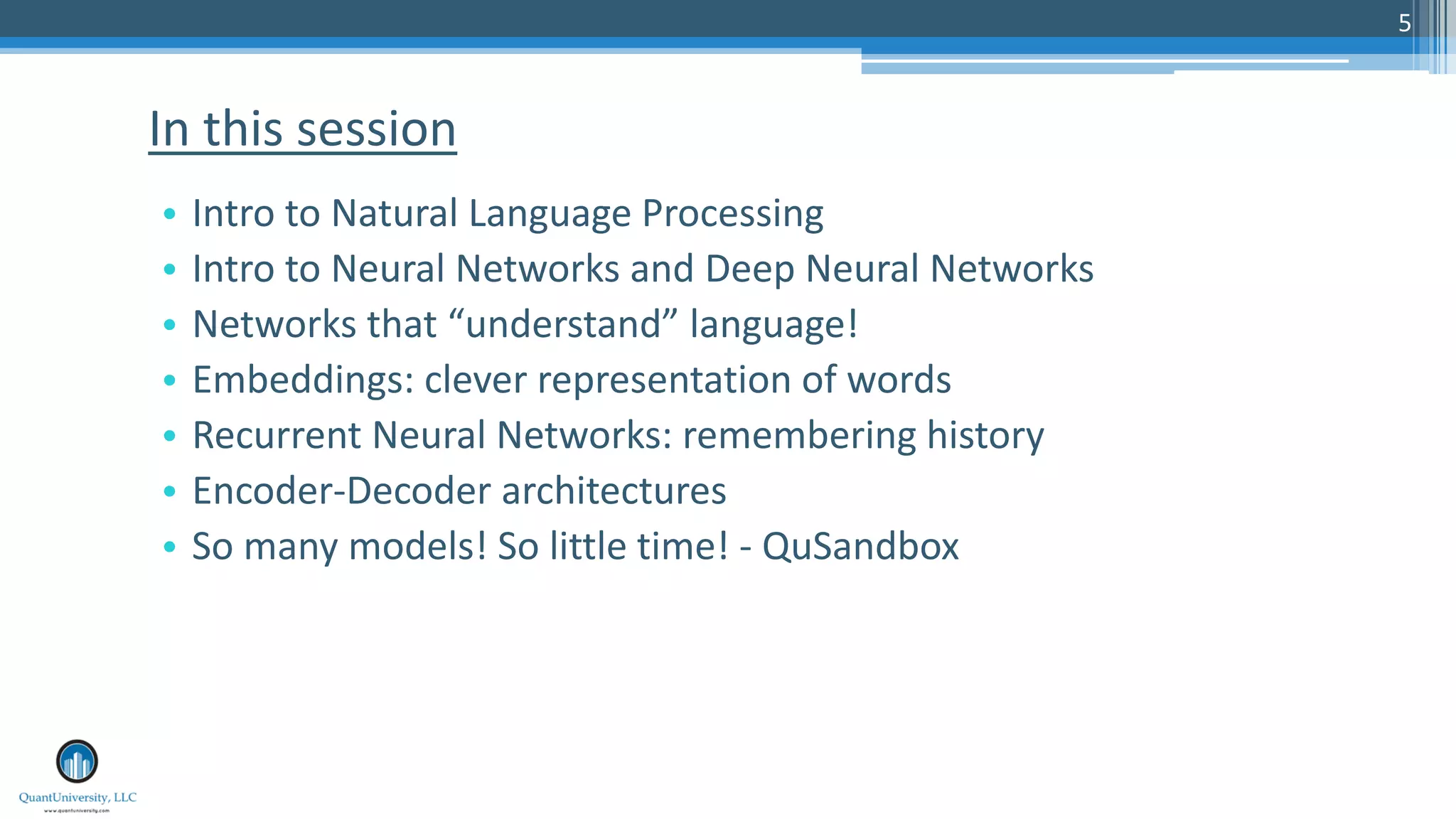 Nlp and Neural Networks workshop | PPT