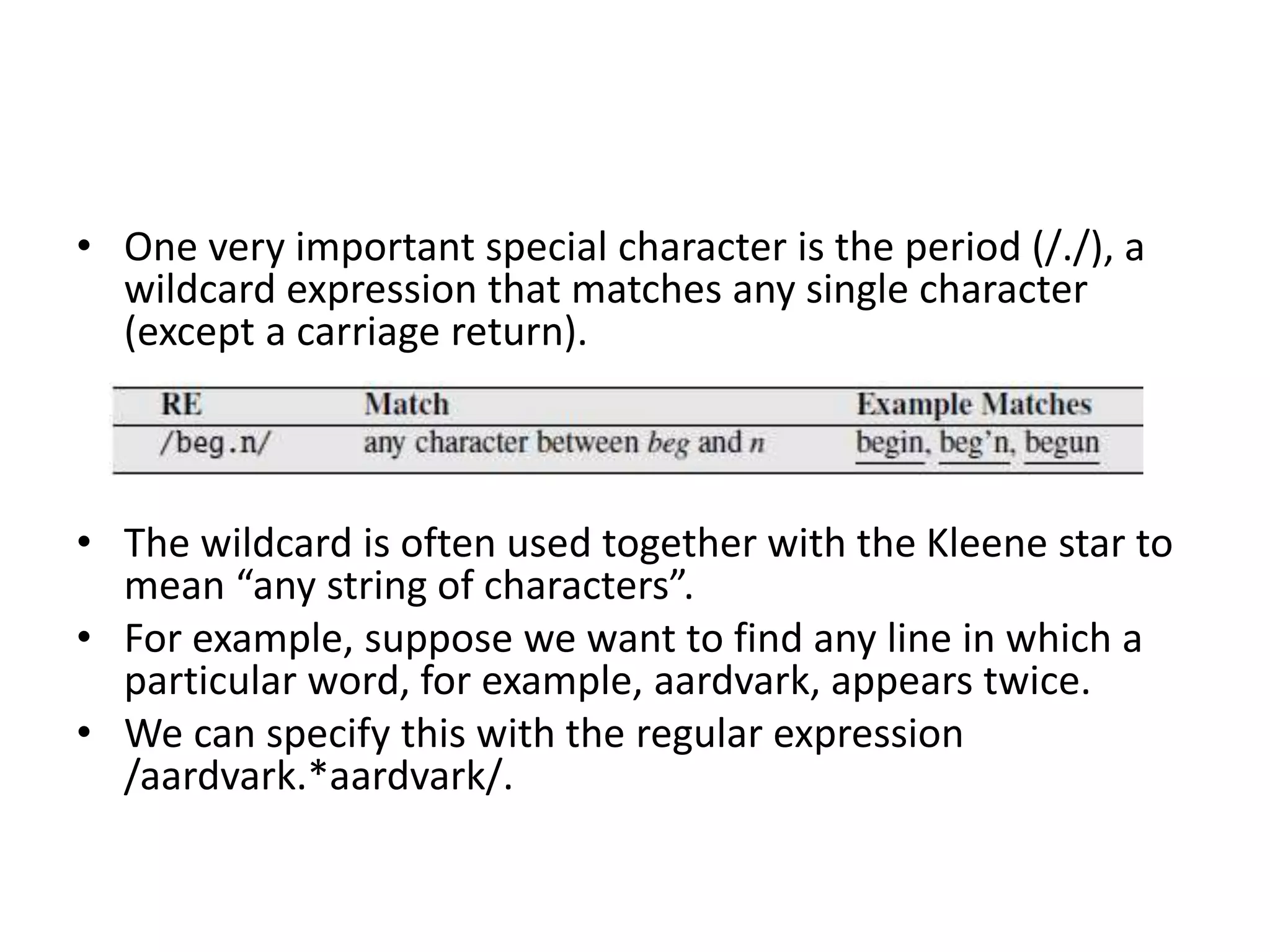 NLP_KASHK:Regular Expressions | PPTX
