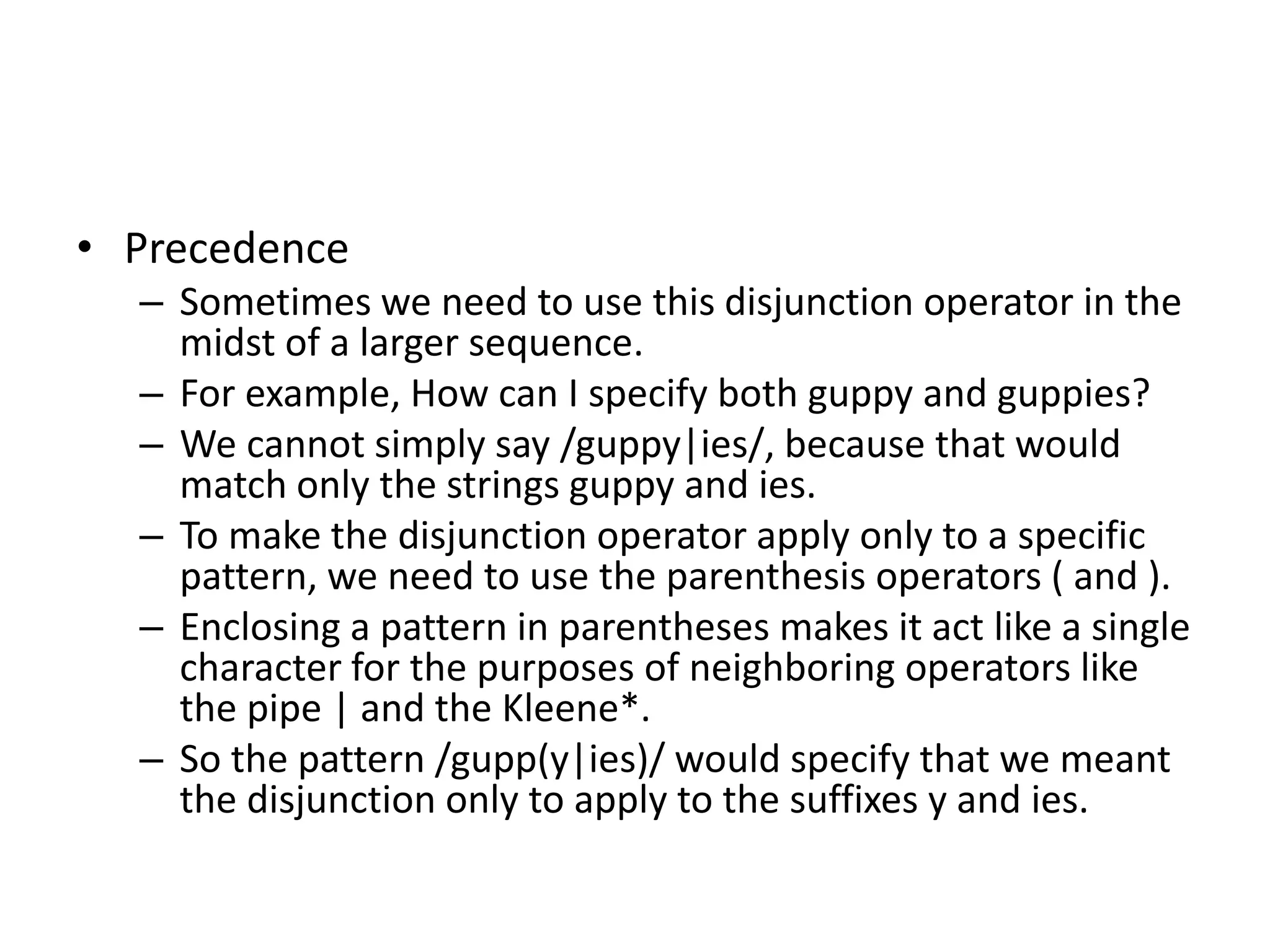 NLP_KASHK:Regular Expressions | PPTX