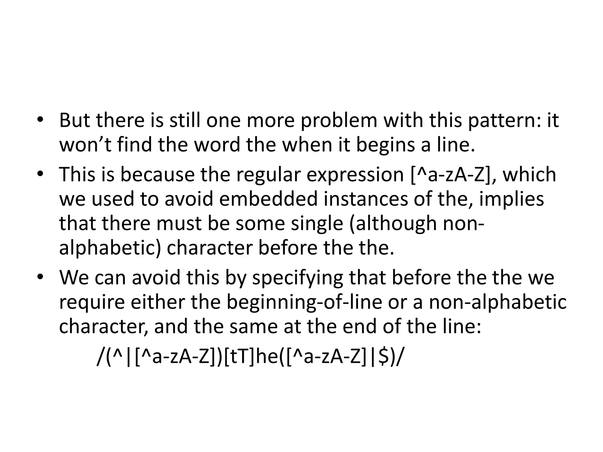 NLP_KASHK:Regular Expressions | PPTX