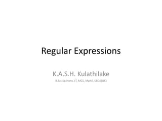 NLP_KASHK:Regular Expressions | PPTX