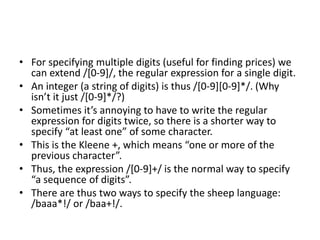 NLP_KASHK:Regular Expressions | PPTX