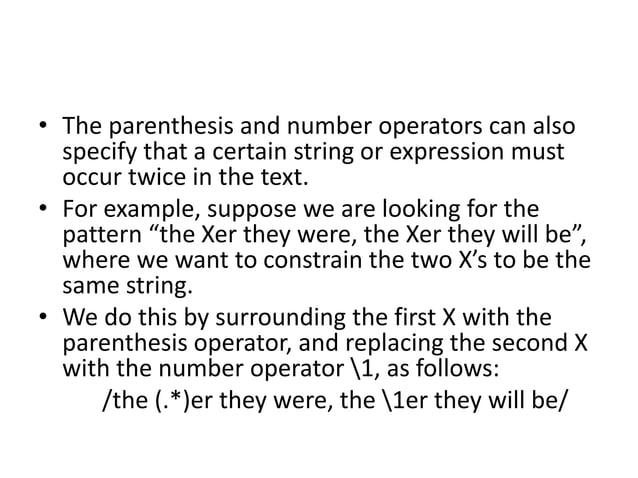 NLP_KASHK:Regular Expressions | PPTX