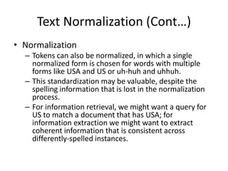 NLP_KASHK:Text Normalization | PPTX