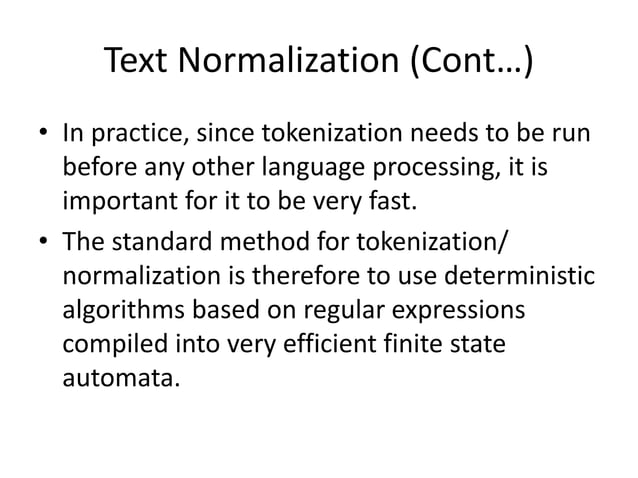 NLP_KASHK:Text Normalization | PPTX | Technology & Computing