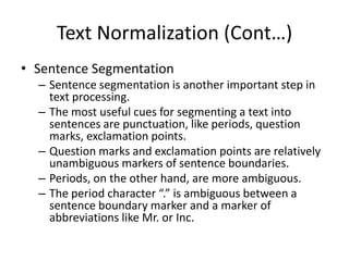 NLP_KASHK:Text Normalization | PPTX